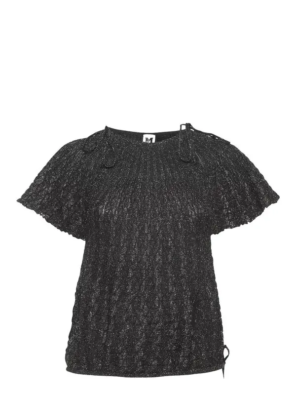 Missoni Pleated Knit Top - Black