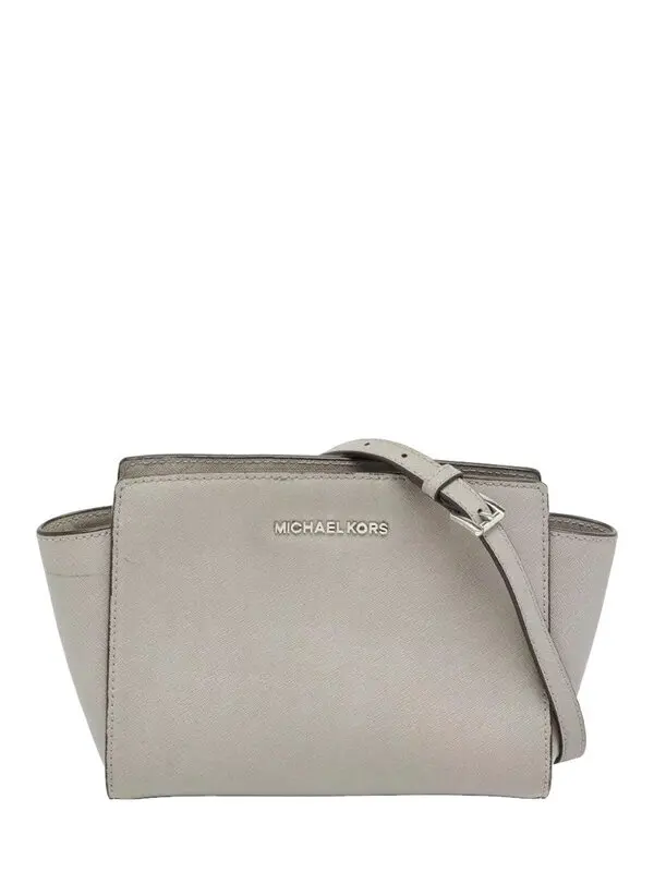 Michael Kors Leather Shoulder Bag - Grey