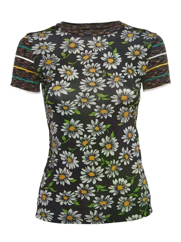 Missoni Daisy-print T-shirt - Black