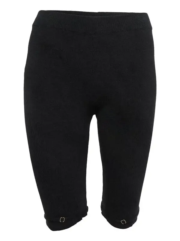 Jacquemus Ribbed Detail Shorts - Black