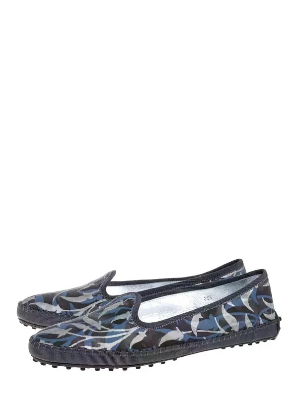 TOD'S Gommino Floral-print Slip-on Sneakers - Black