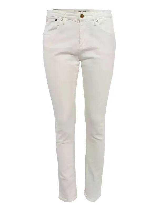 Roberto Cavalli Logo-patch Jeans - White
