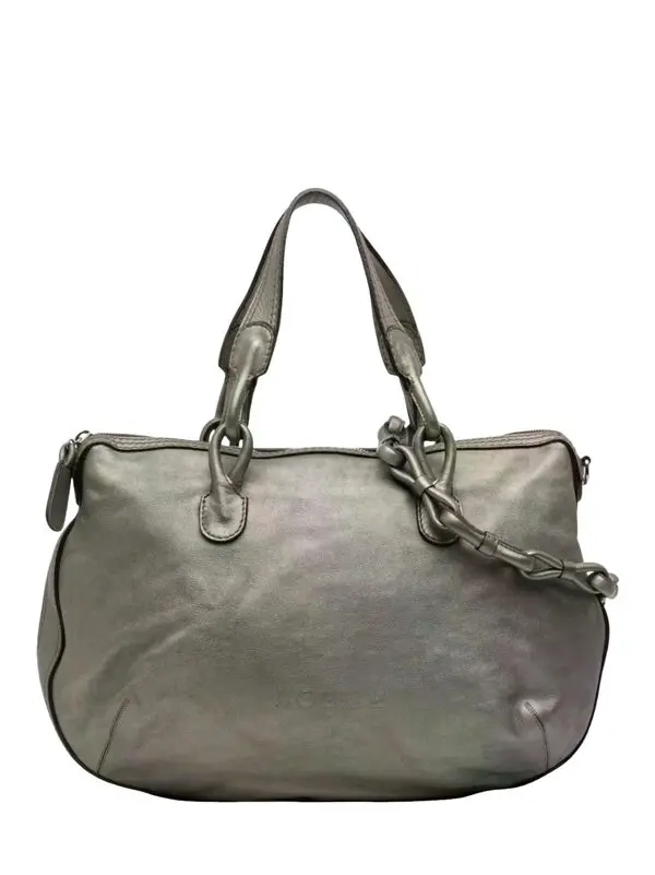 Loewe 2008 Metallic Leather Fiesta Satchel - Green