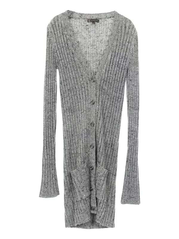 Burberry 2010s Ribbed Cardigan - Grey