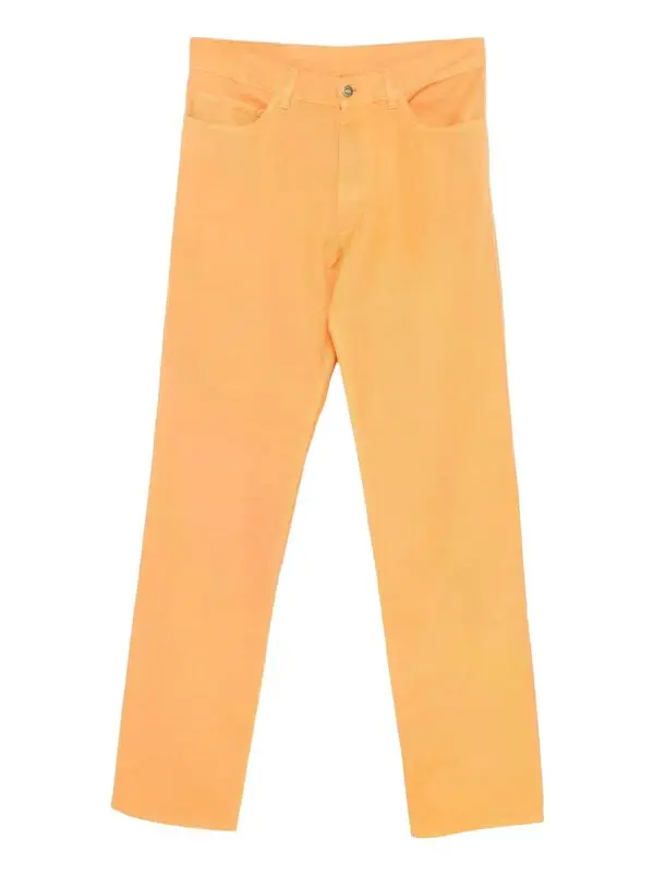 Loro Piana 2010s Cotton-linen Trousers - Orange