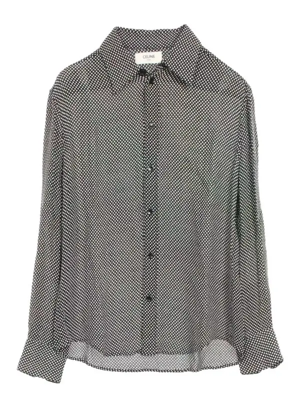 Celine 2010s Polka Dot-print Shirt - Black