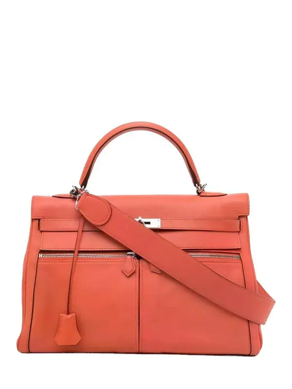 Hermès 2012 Kelly Lakis 35 2way Bag - Orange