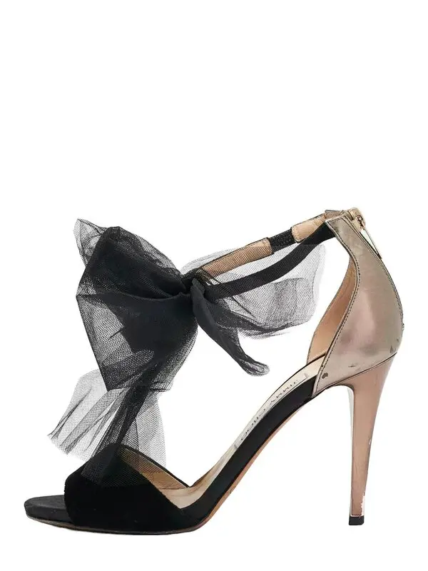 JIMMY CHOO 110mm Bow-detailing Heeled Sandals - Black