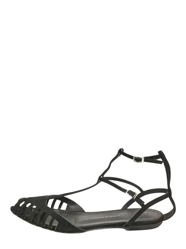 GIUSEPPE ZANOTTI Strappy Cutout Sandals - Black