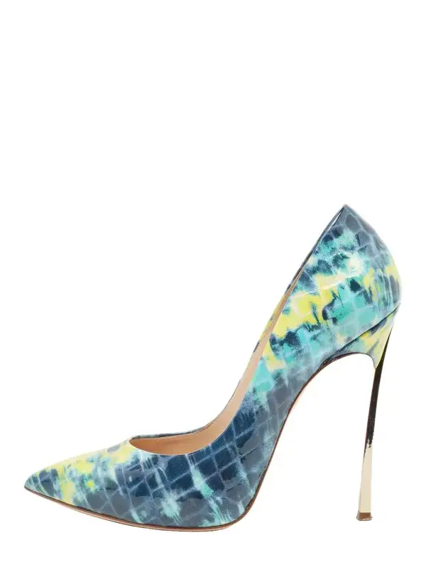 Casadei 130mm Snakeskin-print Pumps - Blue