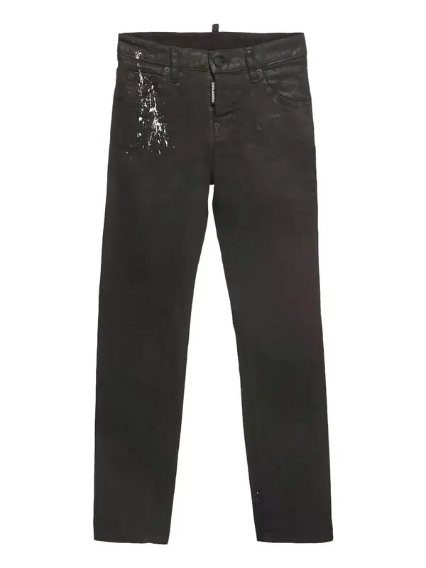 Dsquared2 Paint-splattered Five-pocket Jeans - Black