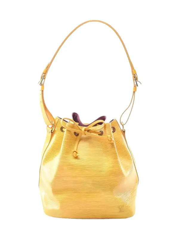 LOUIS VUITTON 1998 Petit Noé Epi Bucket Bag - Yellow