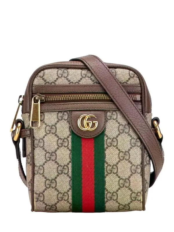 Gucci Mini Gg Supreme Ophidia Crossbody Bag - Brown