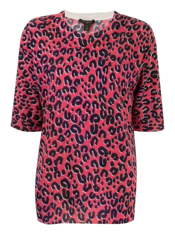 LOUIS VUITTON Stephen Sprouse Leopard Jumper - Pink