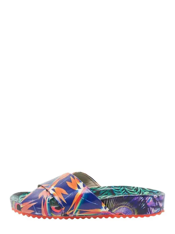 SOPHIA WEBSTER Floral-print Sandals - Blue