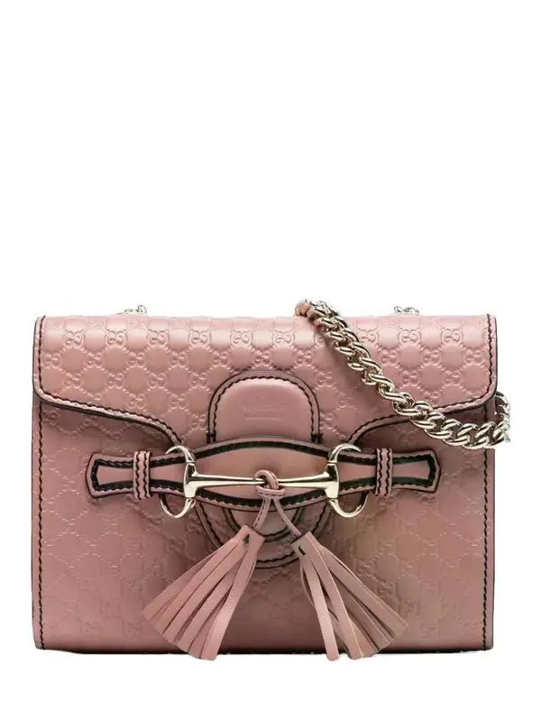 Gucci Mini Microissima Emily Crossbody Bag - Pink