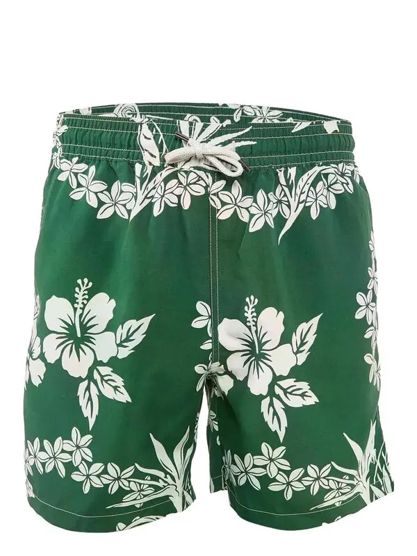 Polo Ralph Lauren Floral-print Swim Shorts - Green