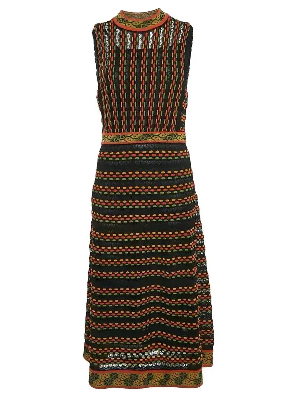 Missoni Striped Knitted Dress - Black