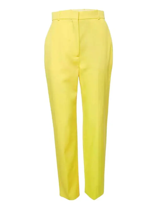 Alexander McQueen Tapered Wool Trousers - Yellow