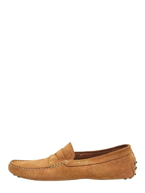 TOD'S Suede Penny Loafers - Brown