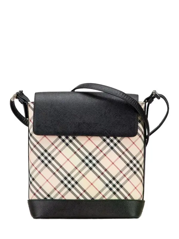 Burberry Nova Check Canvas Crossbody Bag - Brown