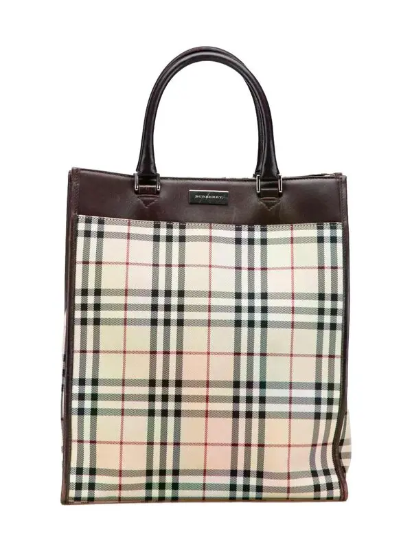 Burberry House Check Canvas Tote Bag - Brown