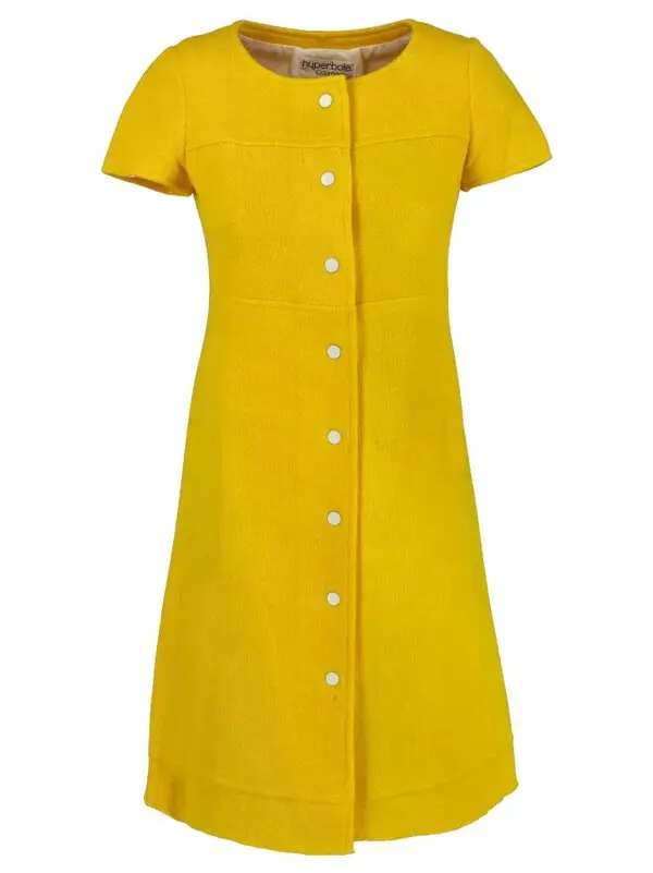 COURREGES 1960s Button-front Dress - Yellow