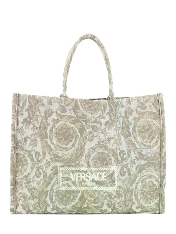 Versace Athena Barocco Jacquard Tote Bag - Neutrals