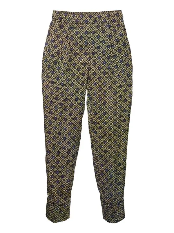 Sandro Printed Satin Trousers - Brown