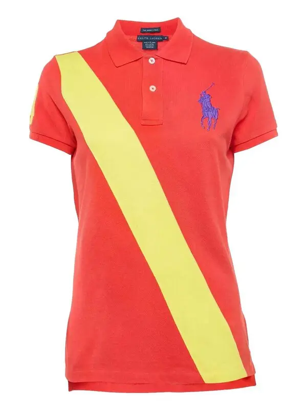 Polo Ralph Lauren Vintage Diagonal-stripe Polo Shirt - Red