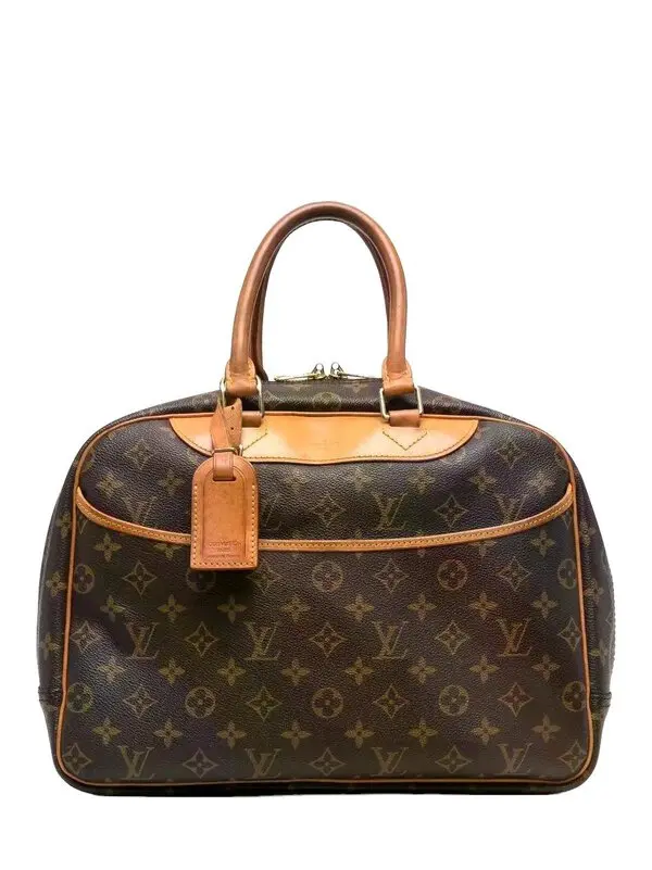 LOUIS VUITTON 1990s Monogram Deauville Handbag - Brown