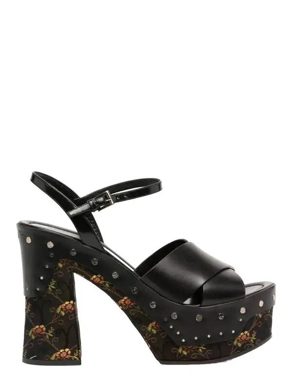 Prada 130mm Baroque Sandals - Black