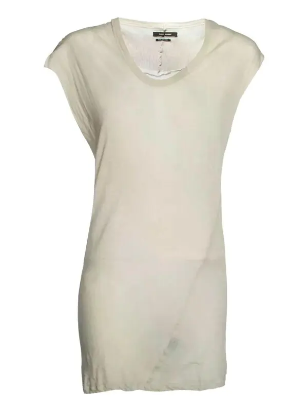 ISABEL MARANT VINTAGE Vintage Scoop-neck Cap-sleeve Dress - Neutrals