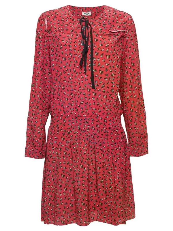 Zadig&Voltaire Remus Liberty Floral-print Long-sleeve Dress - Red
