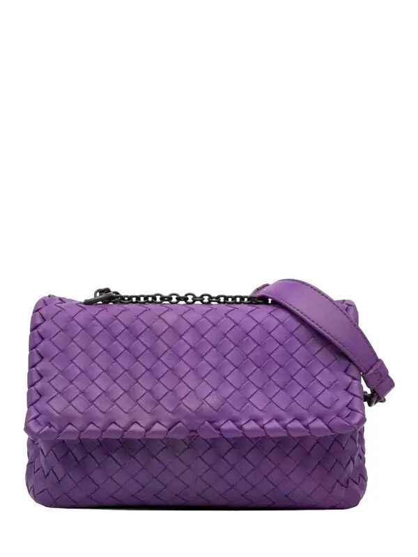 Bottega Veneta Intrecciato Olimpia Crossbody Bag - Purple