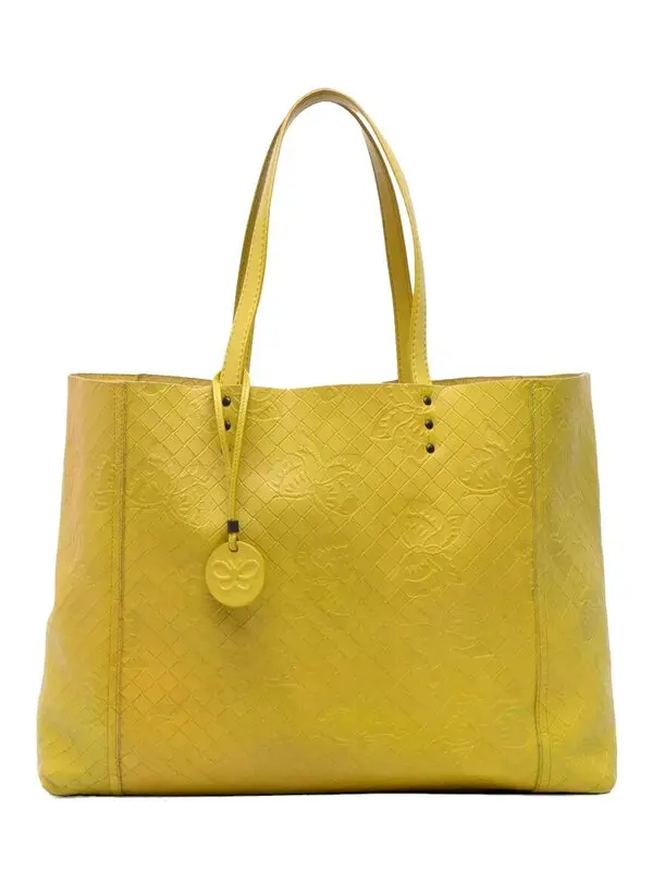 Bottega Veneta Intrecciomirage Butterfly Tote Bag - Yellow