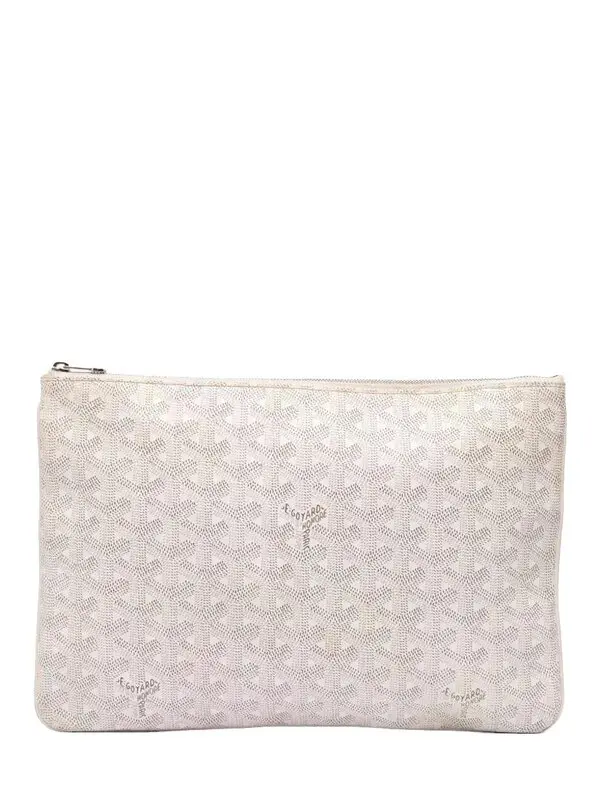 Goyard 2017 Ine Senat Mm Clutch Bag - White