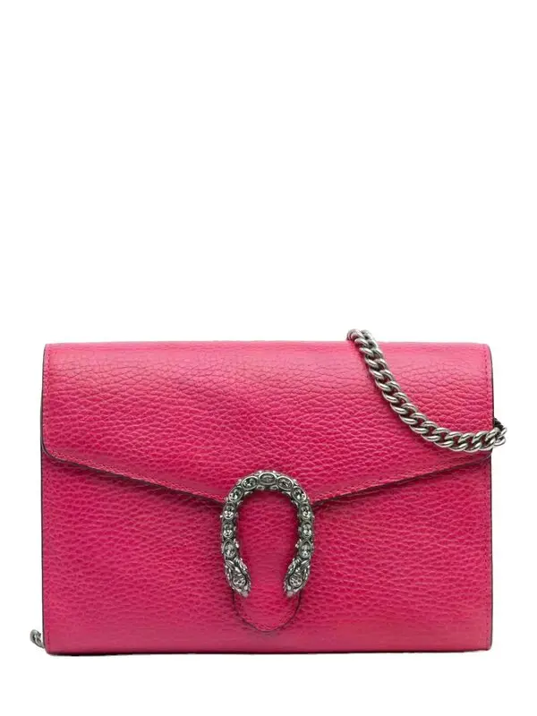 Gucci Leather Dionysus Wallet On Chain Crossbody Bag - Pink