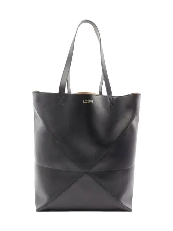 Loewe Puzzle Fold Tote Bag - Black