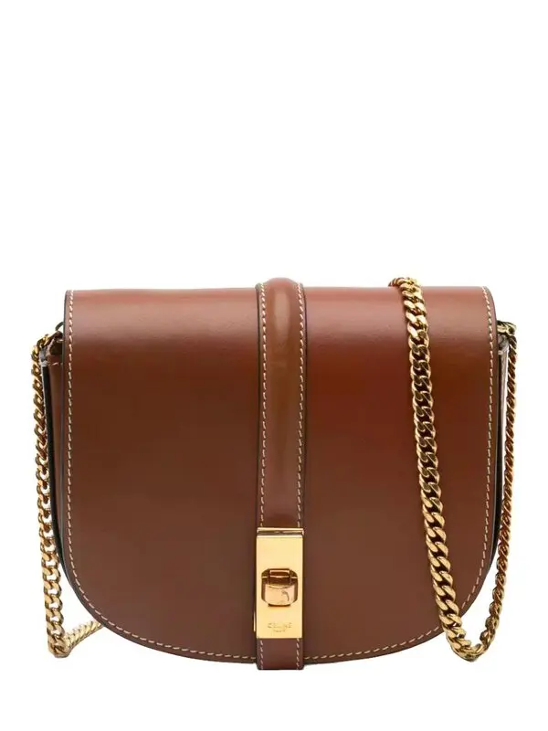 Celine Small Leather Besace 16 Wallet On Chain Crossbody Bag - Brown