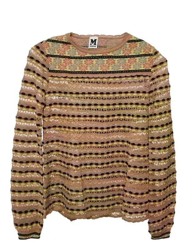 Missoni Pointelle-stripe Sweater - Neutrals