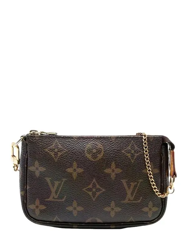 LOUIS VUITTON Monogram Mini Pochette Accessoires Handbag - Brown