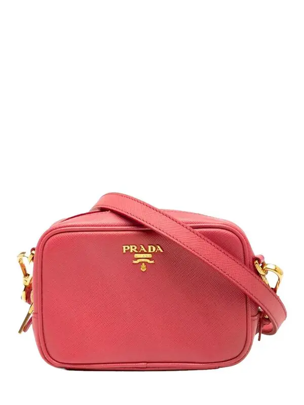 Prada Saffiano Leather Camera Crossbody Bag - Pink