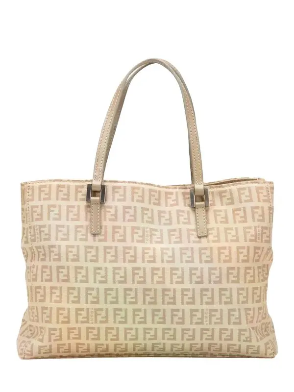 Fendi Zucchino Canvas Tote Bag - Brown