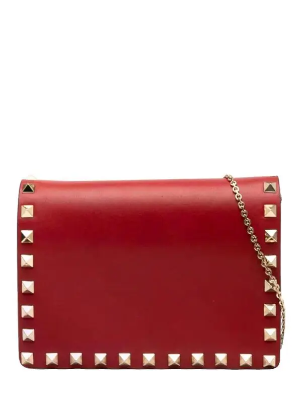 Valentino Garavani Rockstud Chain Pouch Crossbody Bag - Red