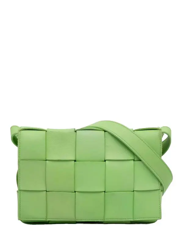 Bottega Veneta Intrecciato Cassette Crossbody Bag - Green