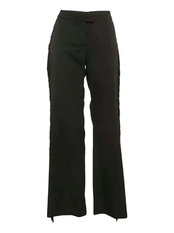 Stella McCartney Fringed Wool Trousers - Black