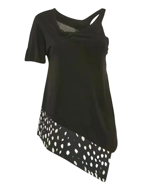 Just Cavalli Dot-print Asymmetric Top - Black