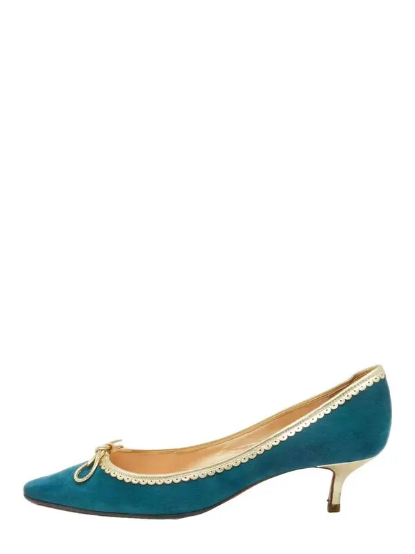 CHRISTIAN LOUBOUTIN 50mm Leather Heeled Pumps - Blue