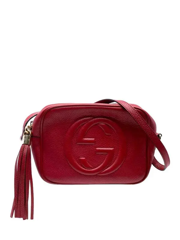 Gucci Leather Soho Disco Crossbody Bag - Red